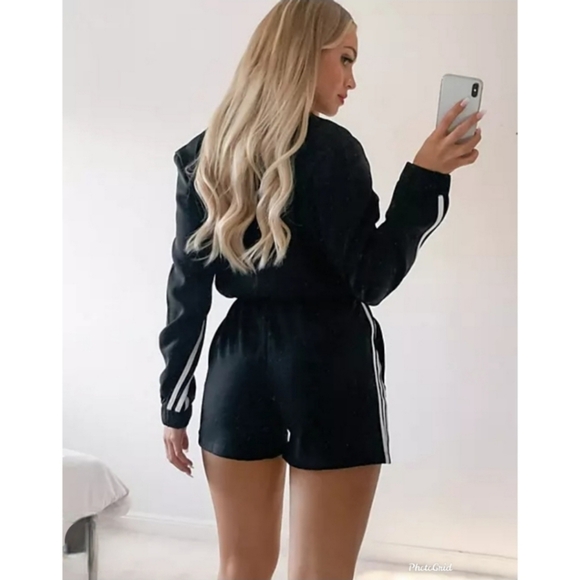 adidas | Pants & Jumpsuits | Nwt Adidas Originals Vneck Romper In Black ...